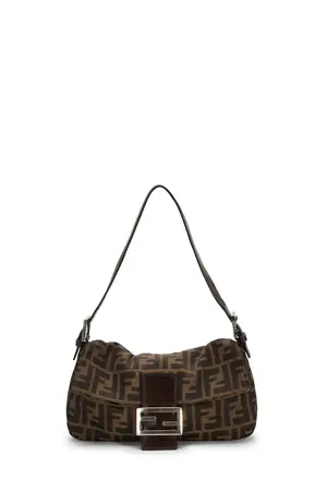 Fendi Zucca Canvas Baguette - Brown