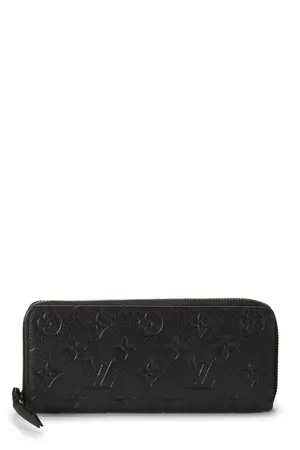 LOUIS VUITTON Monogram Empreinte Clemence Wallet - Black