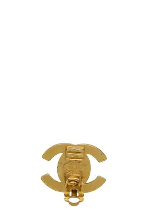 Chanel Plated Cc Turnlock Clip-on Earrings