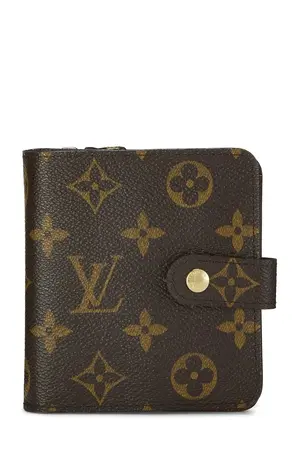 LOUIS VUITTON Monogram Canvas Compact Zip Wallet - Brown
