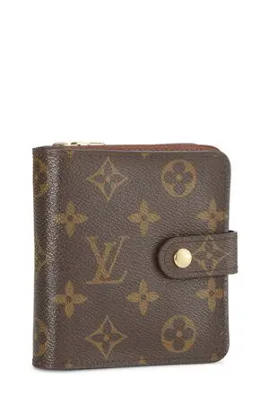 LOUIS VUITTON Monogram Canvas Compact Zip Wallet