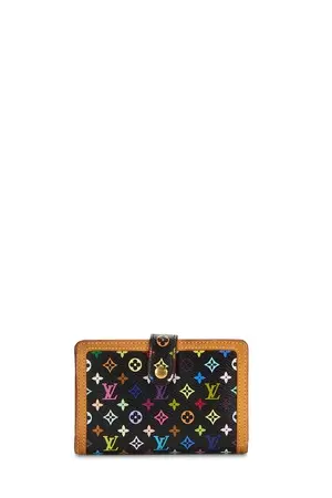 LOUIS VUITTON Takashi Murakami X Monogram Multicolore Porte-monnaie Viennois Wallet - Black