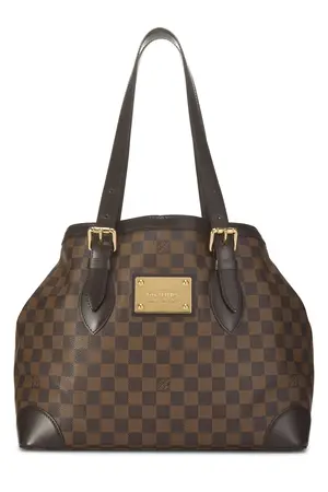 LOUIS VUITTON Damier Ebene Hampstead Tote - Brown
