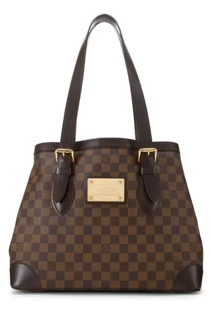 LOUIS VUITTON Damier Ebene Hampstead Tote - Brown