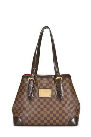 LOUIS VUITTON Damier Ebene Hampstead Tote - Brown