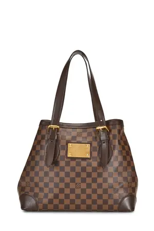 LOUIS VUITTON Damier Ebene Hampstead Tote - Brown