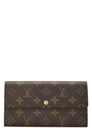 LOUIS VUITTON Monogram Canvas Porte Monnaie Credit - Brown