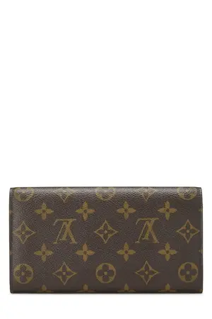 LOUIS VUITTON Monogram Canvas Porte Monnaie Credit - Brown