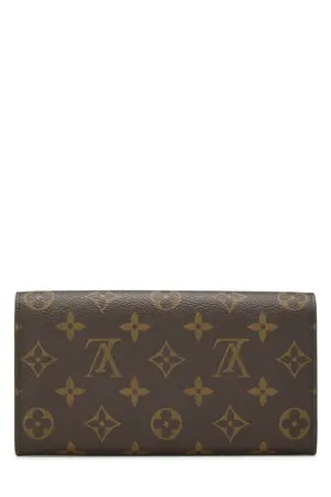 LOUIS VUITTON Monogram Canvas Porte Monnaie Credit - Brown