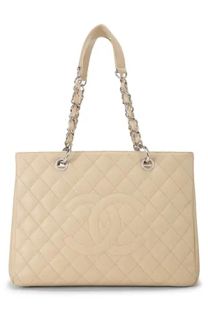 CHANEL Quilted Caviar Grand Shopping Tote