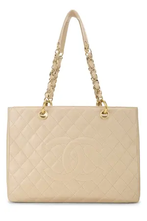 CHANEL Quilted Caviar Grand Shopping Tote