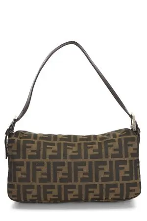 Fendi Zucca Canvas Shoulder Bag - Brown