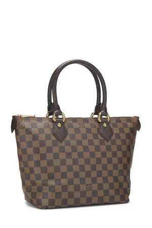 LOUIS VUITTON Damier Ebene Saleya Tote - Brown