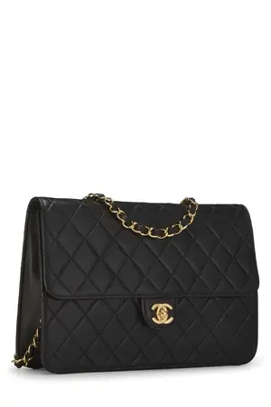 Chanel Quilted Lambskin Turnlock Ex Flap Medium Shoulder Bag