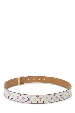 LOUIS VUITTON Takashi Murakami Monogram Multicolore Ceinture Belt - White