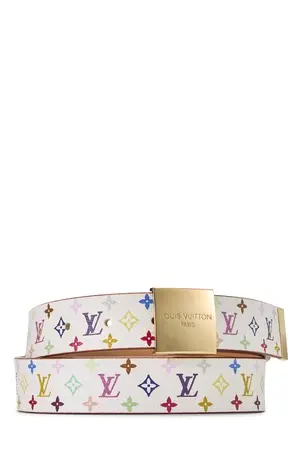 LOUIS VUITTON Takashi Murakami Monogram Multicolore Ceinture Belt - White