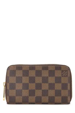 LOUIS VUITTON Damier Ebene Zippy Continental Wallet - Brown