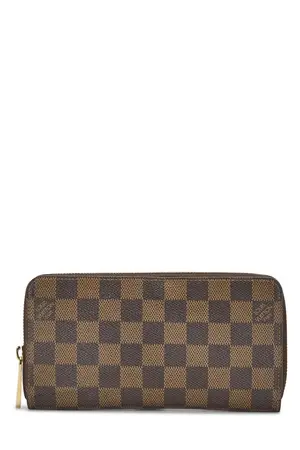 LOUIS VUITTON Damier Ebene Zippy Continental Wallet - Brown