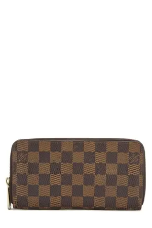 LOUIS VUITTON Damier Ebene Zippy Continental Wallet - Brown