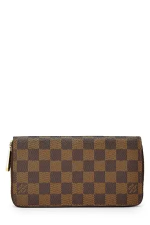 LOUIS VUITTON Damier Ebene Zippy Continental Wallet - Brown