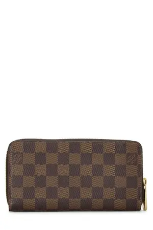 LOUIS VUITTON Damier Ebene Zippy Continental Wallet - Pink