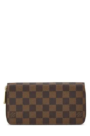 LOUIS VUITTON Damier Ebene Zippy Continental Wallet Pink