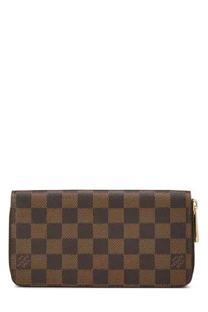 LOUIS VUITTON Damier Ebene Zippy Continental Wallet - Pink