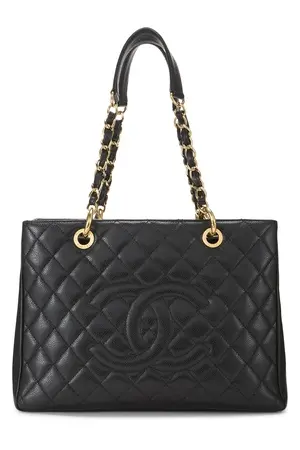 CHANEL Quilted Caviar Grand Shopping Tote