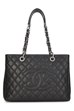 CHANEL Chanel Quilted Caviar Grand Shopping Tote