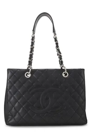 CHANEL Chanel Quilted Caviar Grand Shopping Tote