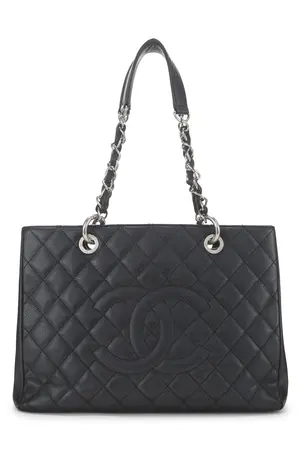 CHANEL Chanel Quilted Caviar Grand Shopping Tote