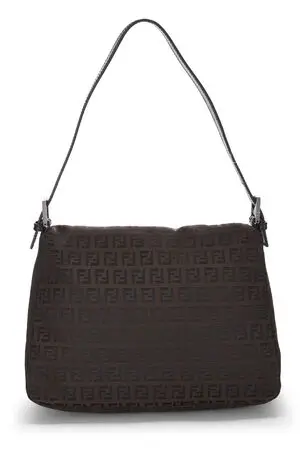 Fendi Zucchino Canvas Mama Shoulder Bag - Brown