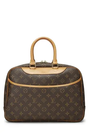 LOUIS VUITTON Monogram Canvas Deauville Top Handle Bag - Brown