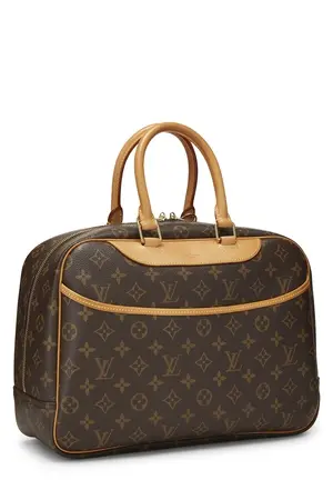 LOUIS VUITTON Monogram Canvas Deauville Top Handle Bag - Brown