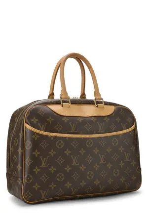 LOUIS VUITTON Monogram Canvas Deauville Top Handle Bag - Brown