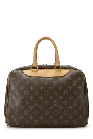 LOUIS VUITTON Monogram Canvas Deauville Top Handle Bag - Brown