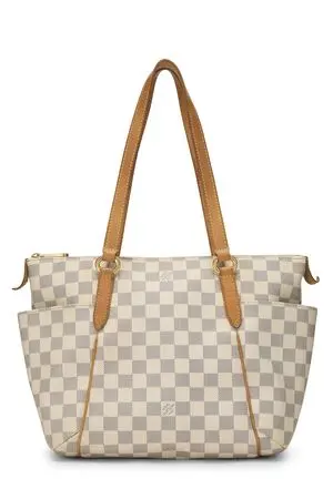 LOUIS VUITTON Damier Azur Totally Tote - White