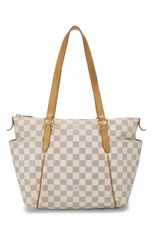 LOUIS VUITTON Damier Azur Totally Tote Bag - White