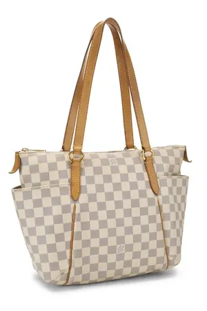 LOUIS VUITTON Damier Azur Totally Tote Bag - White