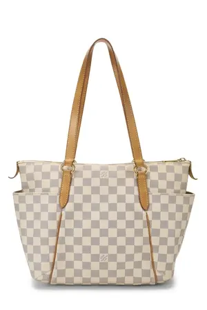 LOUIS VUITTON Damier Azur Totally Tote Bag - White
