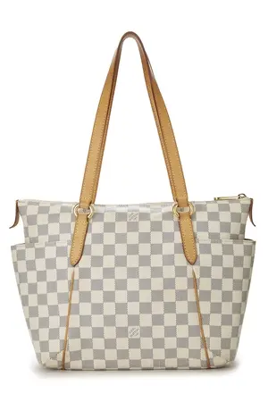 LOUIS VUITTON Damier Azur Totally Tote Bag - White