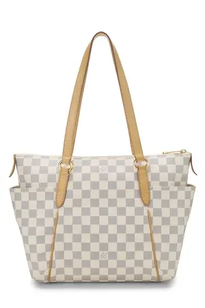 LOUIS VUITTON Damier Azur Totally Tote Bag - White