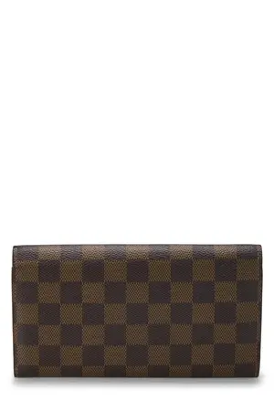 LOUIS VUITTON Damier Ebene Sarah Wallet - Brown