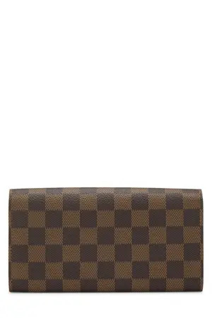 LOUIS VUITTON Damier Ebene Sarah Wallet - Brown