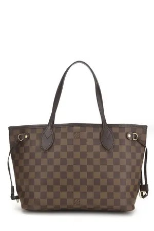LOUIS VUITTON Damier Ebene Neverfull Tote Bag - Brown