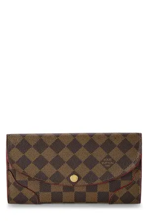 LOUIS VUITTON Damier Ebene Caissa Wallet - Brown