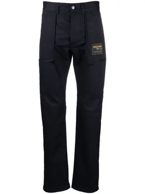 Moschino Straight-leg Cotton Trousers - Blue