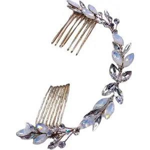 Brides & Hairpins Monroe Crystal & Opal Hair Comb - Gold