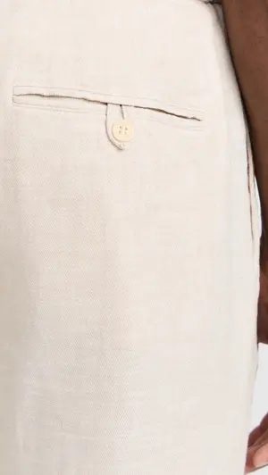Frescobol Carioca Oscar Linen Chinos - Sand