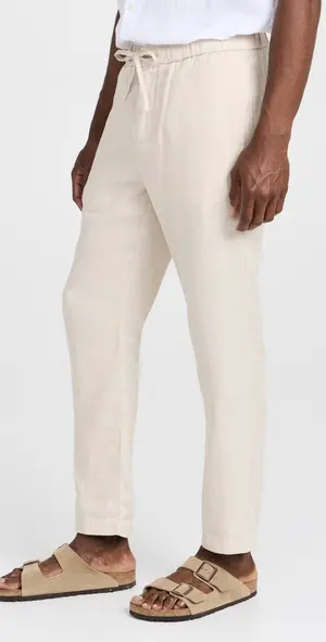 Frescobol Carioca Oscar Linen Chinos - Sand